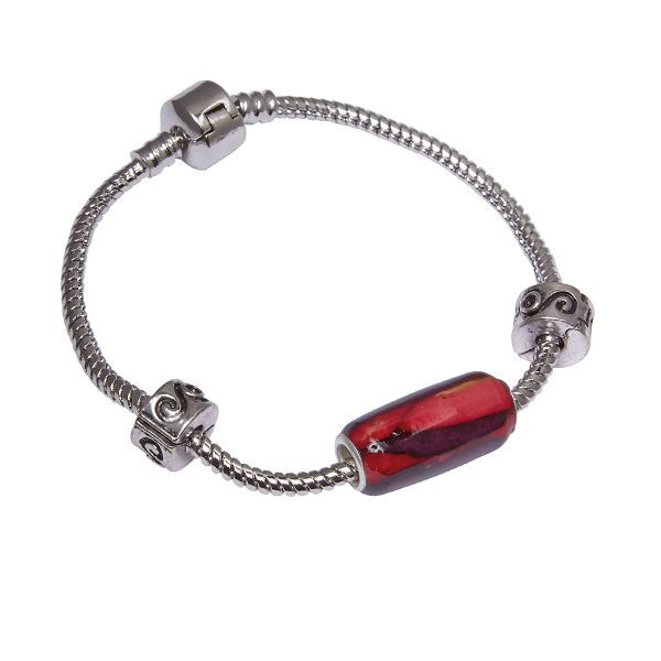 Long Heather Bead Bracelet | Charles Buyers